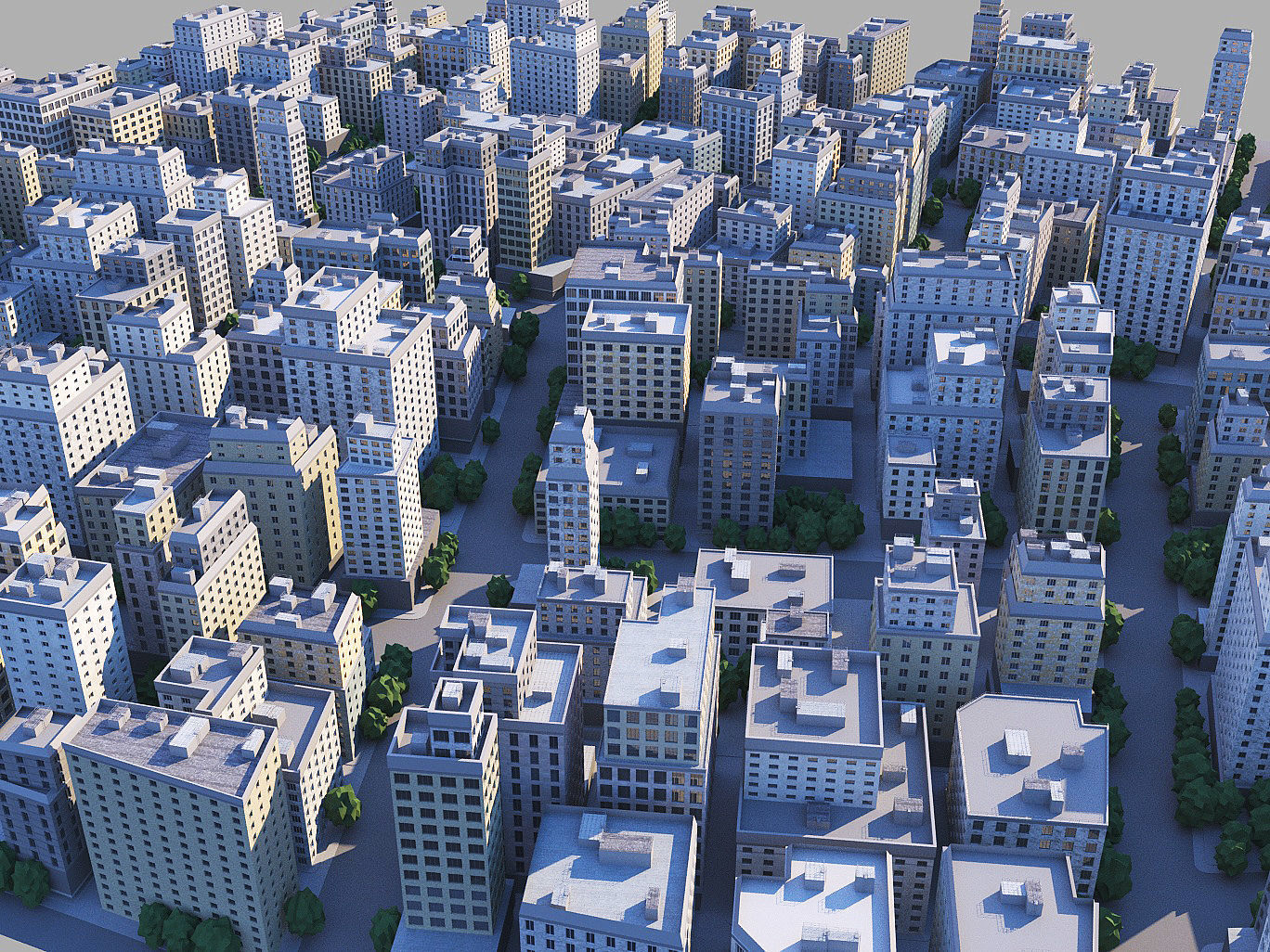 3D model City district VR / AR / low-poly | CGTrader