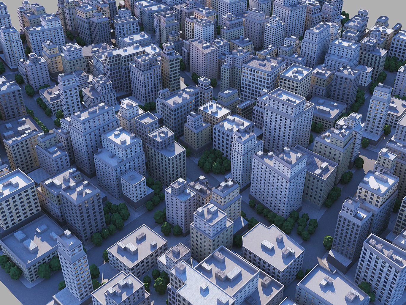 3D model City district VR / AR / low-poly | CGTrader