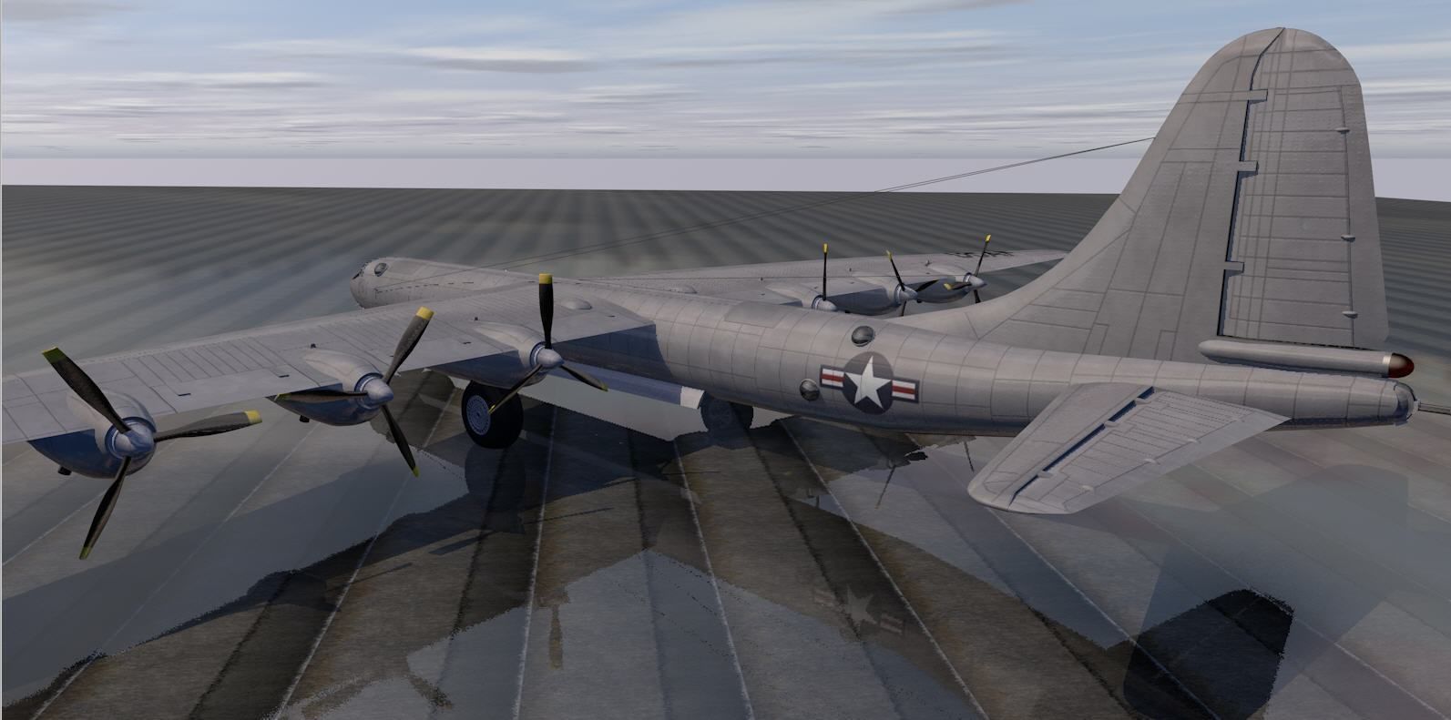 Convair XB-36 Peacemaker 3D model | CGTrader
