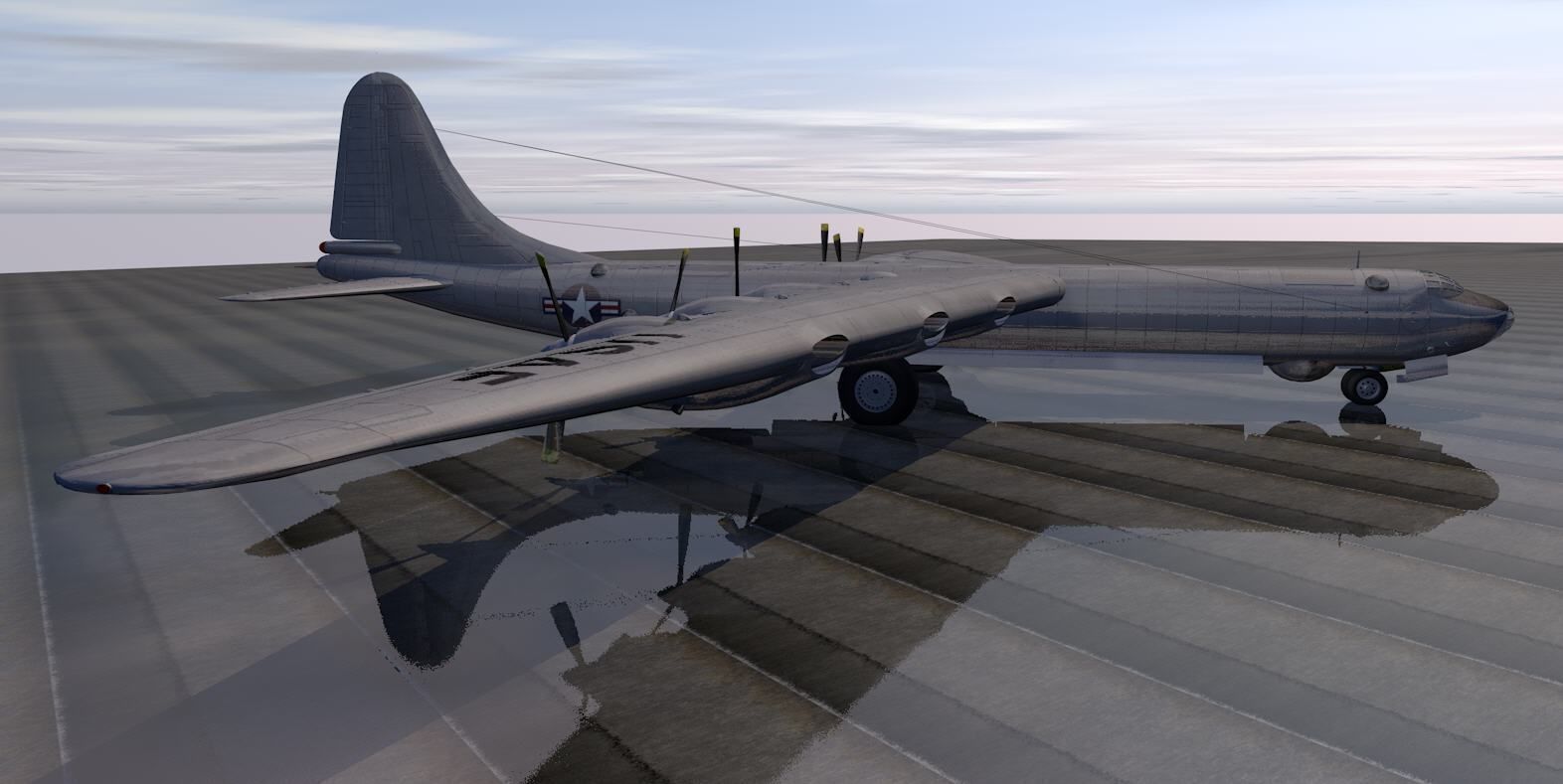 Convair XB-36 Peacemaker 3D model | CGTrader