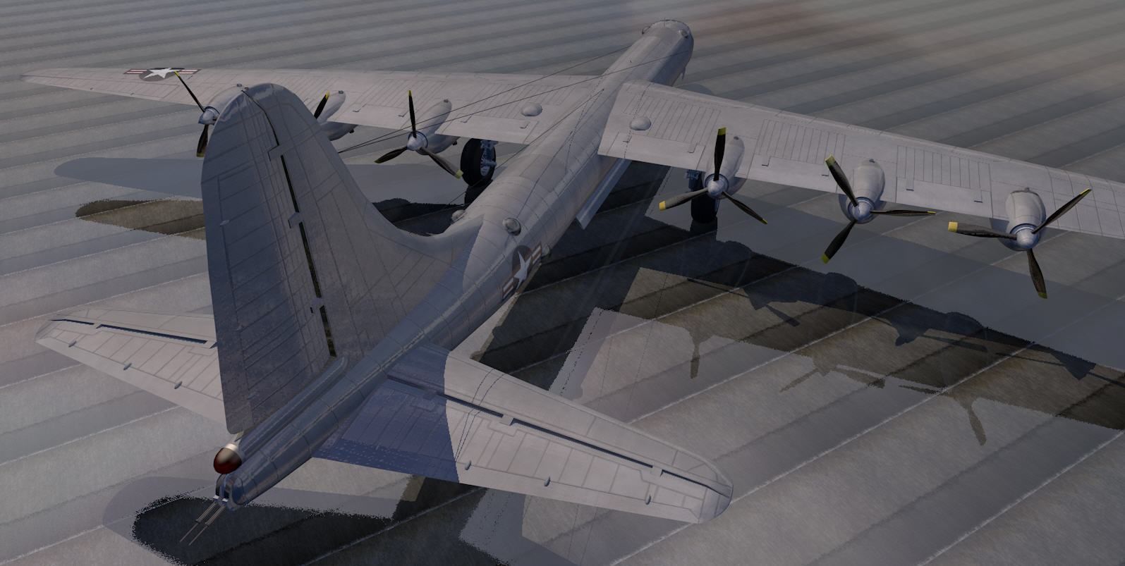 Convair XB-36 Peacemaker 3D model | CGTrader