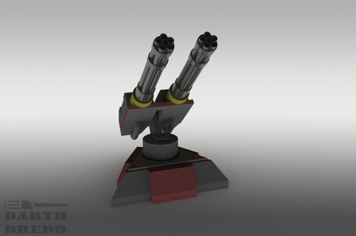 Red Alert 2 style Sentry Gun 3D model | CGTrader