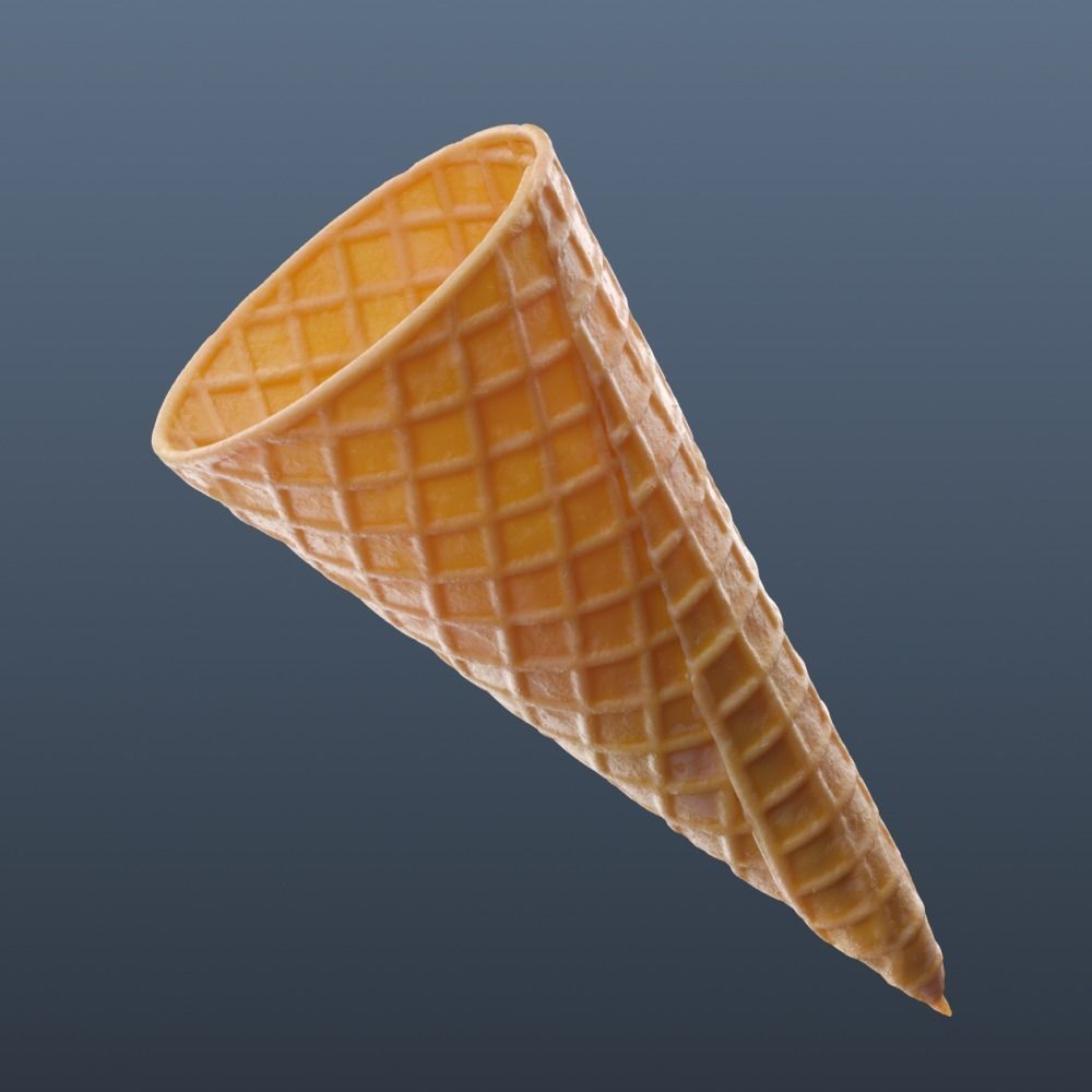 Waffle ice cream model 3D model | CGTrader