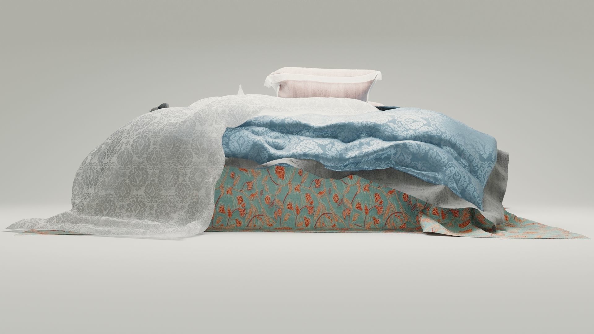 3D model Realistic rendered messy bed VR / AR / low-poly | CGTrader