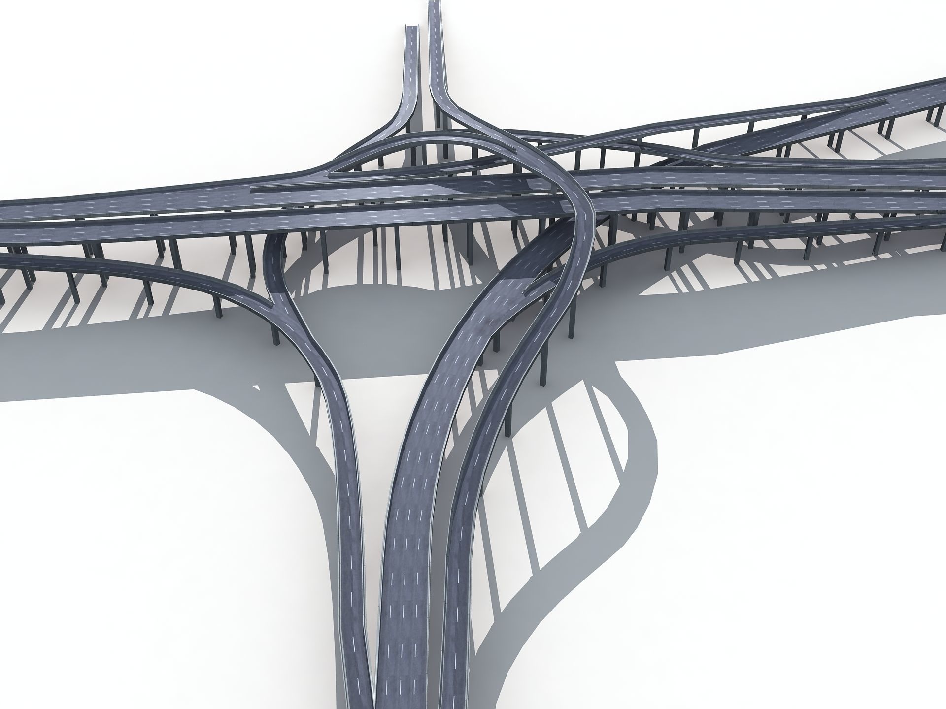 Highway Road Viaduct Flyover-09 3D model | CGTrader