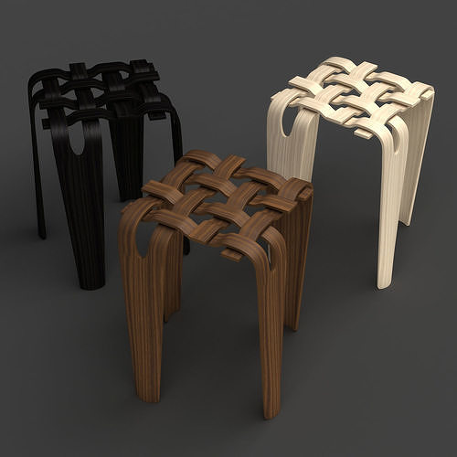 Weave Stool 3D model | CGTrader