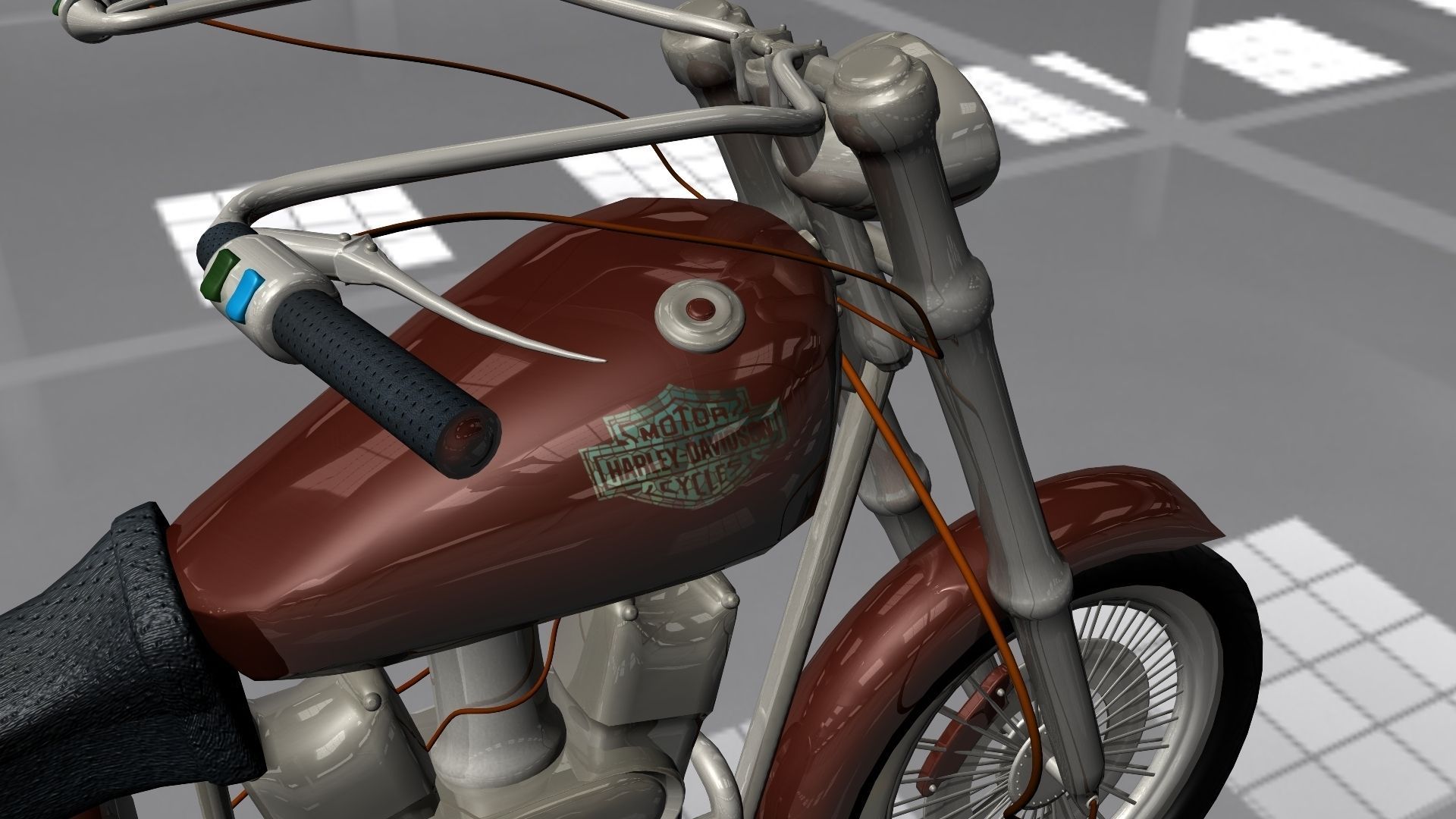 3D model Motorcycle Harley Davidson Autodesk Maya 2016 model VR / AR ...
