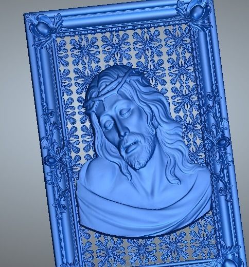 jesus with frame and texture 3D model 3D printable | CGTrader