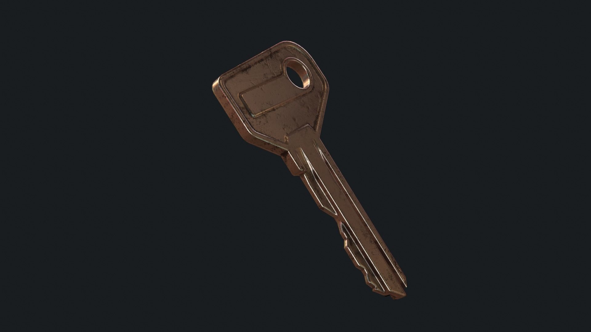 3D model Metal key for the door lock VR / AR / low-poly | CGTrader
