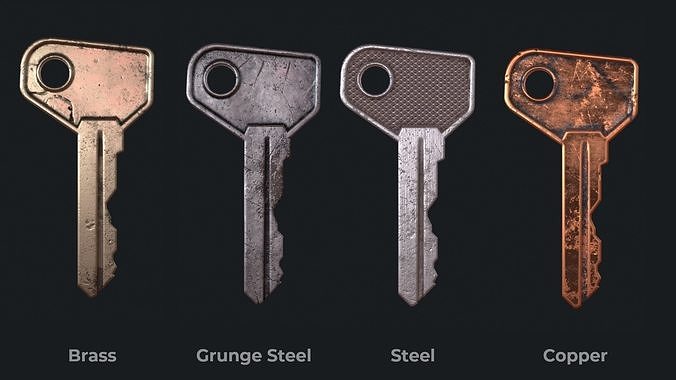 3D model Metal key for the door lock VR / AR / low-poly | CGTrader