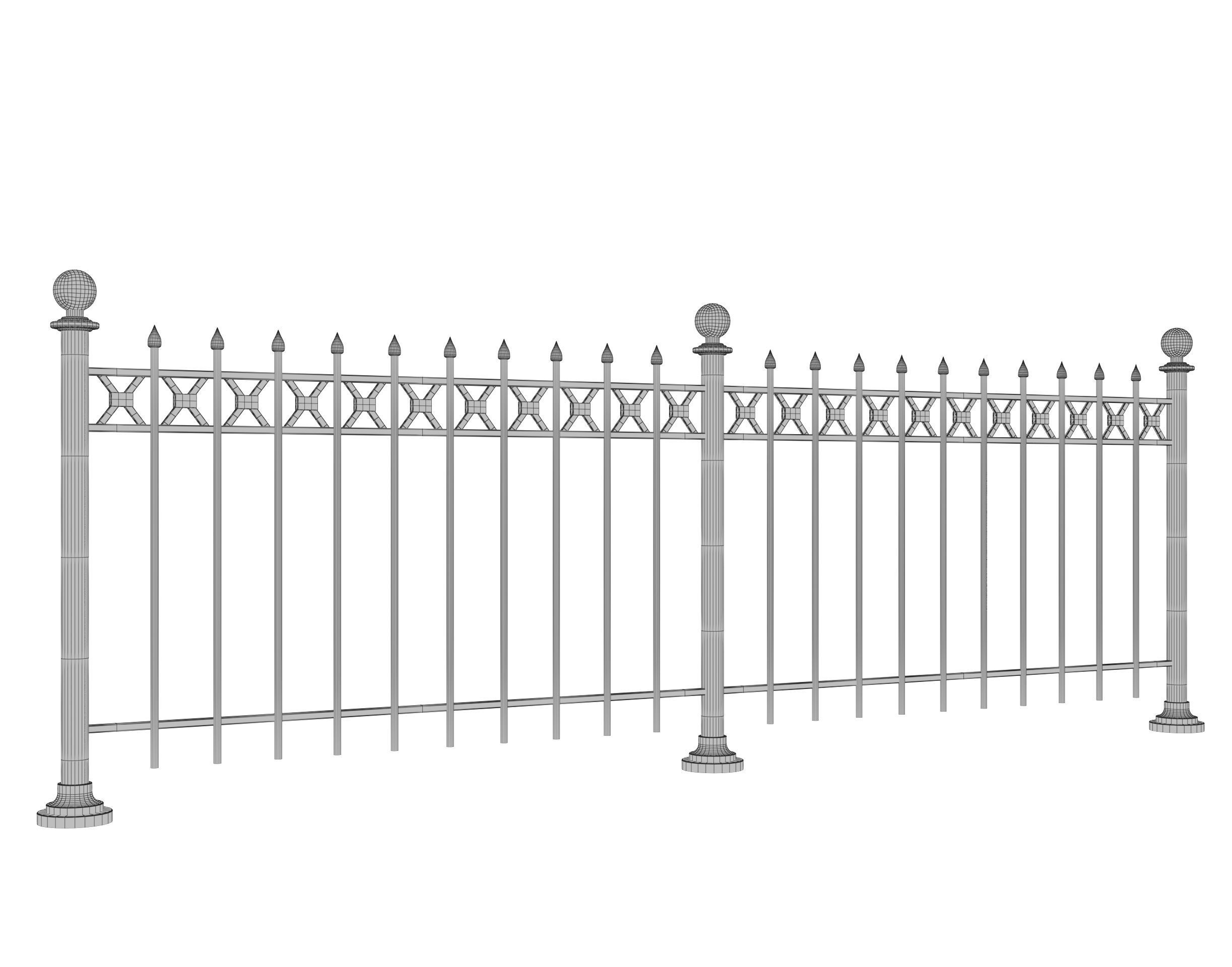 Set of metal fences 3D model | CGTrader