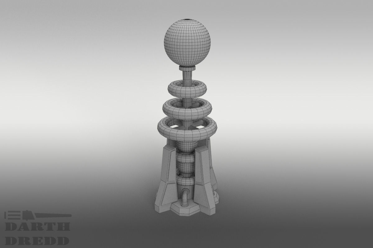 Red Alert 2 style Tesla Coil Defense Tower 3D model | CGTrader