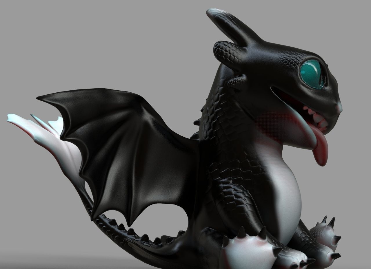 baby toothless 3D model 3D printable | CGTrader