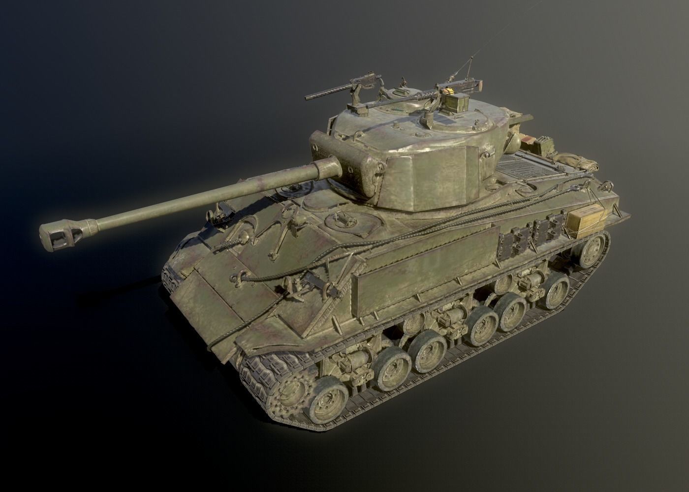 America M4 Sherman Medium Tank USA 3D model | CGTrader