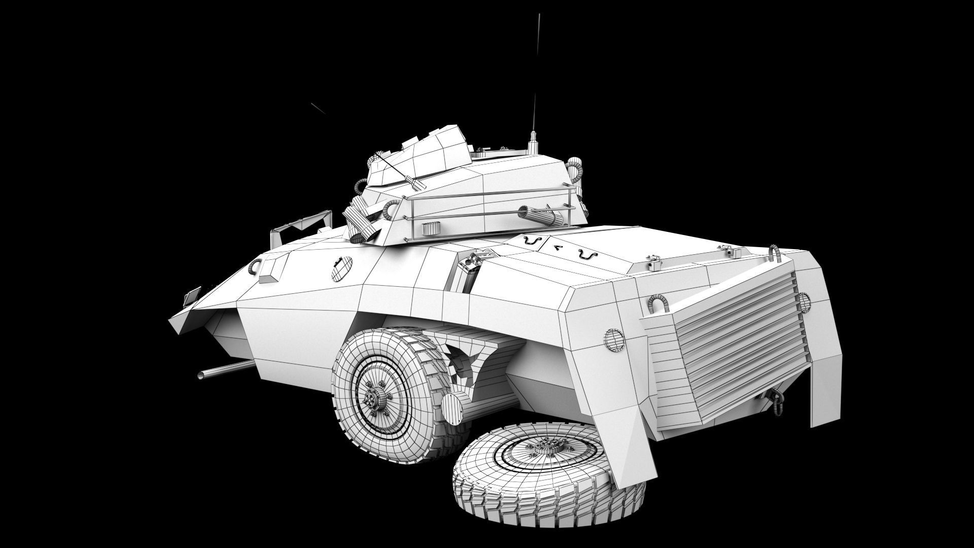damaged EE-9 Cascavel tank free VR / AR / low-poly 3D model | CGTrader