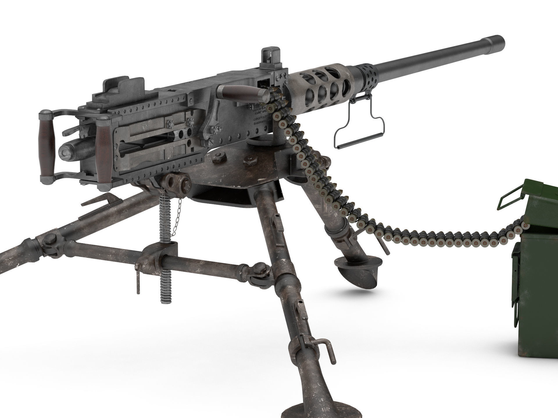 Browning Machine Gun Cal 50 M2 HB 3D model | CGTrader