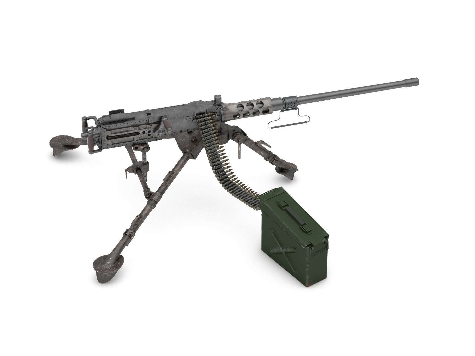 Browning Machine Gun Cal 50 M2 HB 3D model | CGTrader