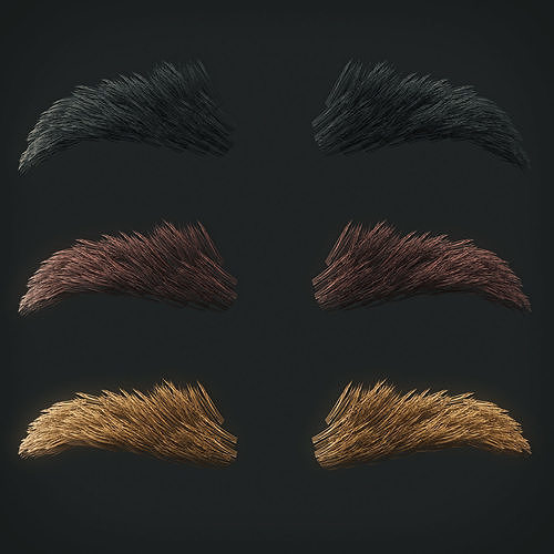 3D model Eyebrows Low Poly 1 VR / AR / low-poly | CGTrader