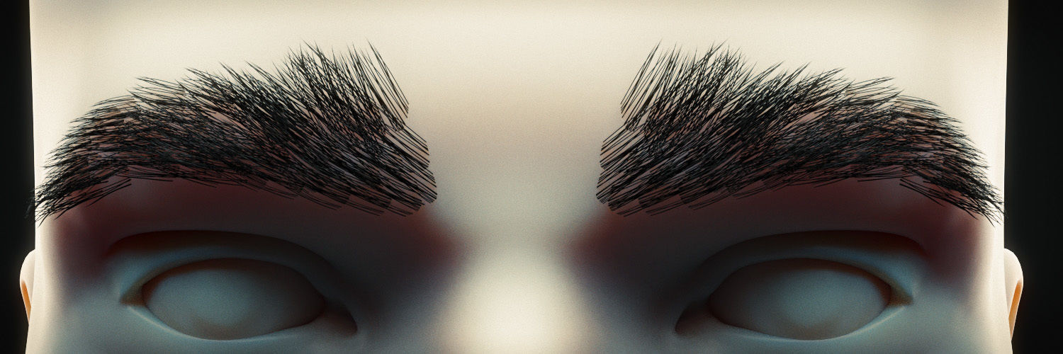 3D model Eyebrows Low Poly 1 VR / AR / low-poly | CGTrader