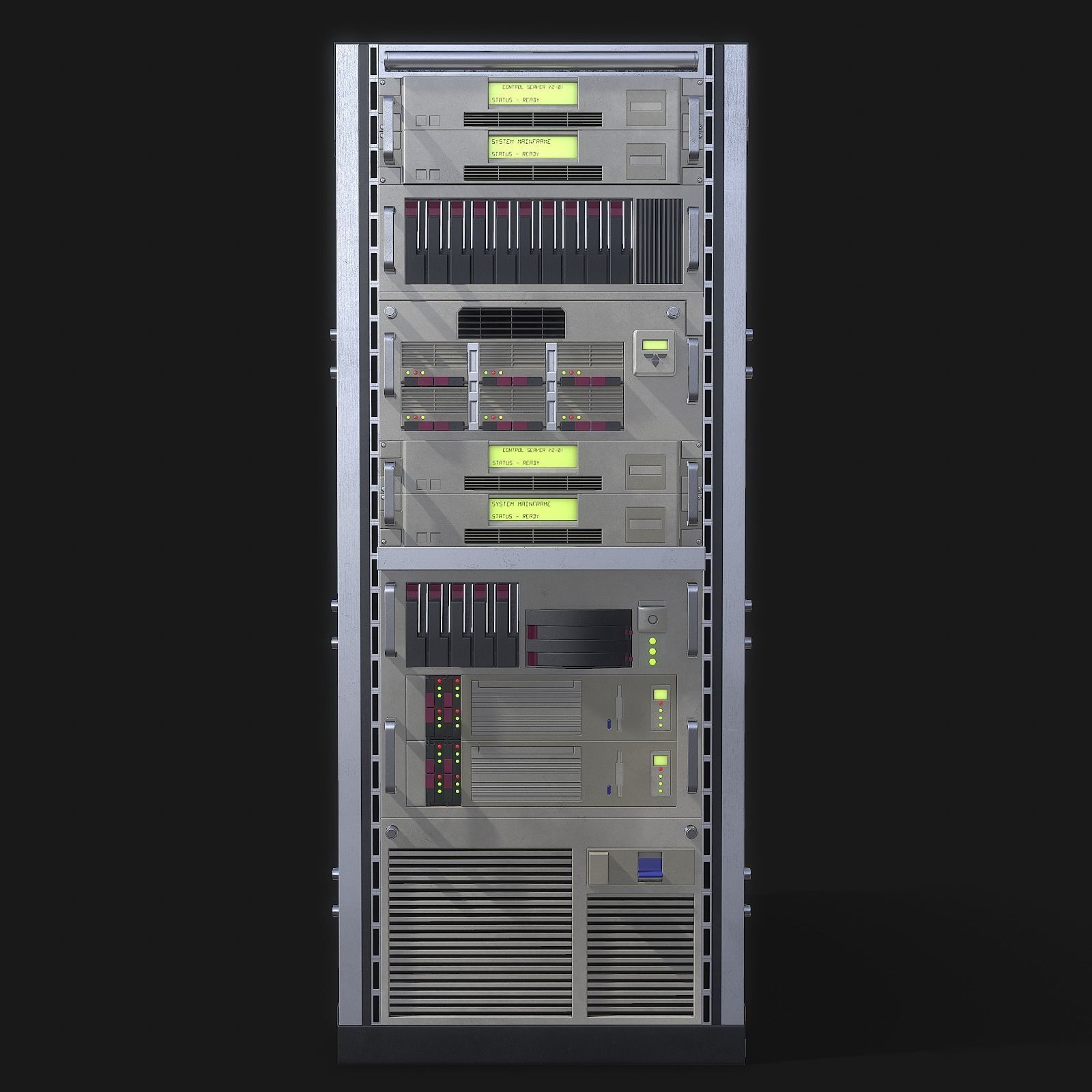 3D model Mainframe front server rack VR / AR / low-poly | CGTrader