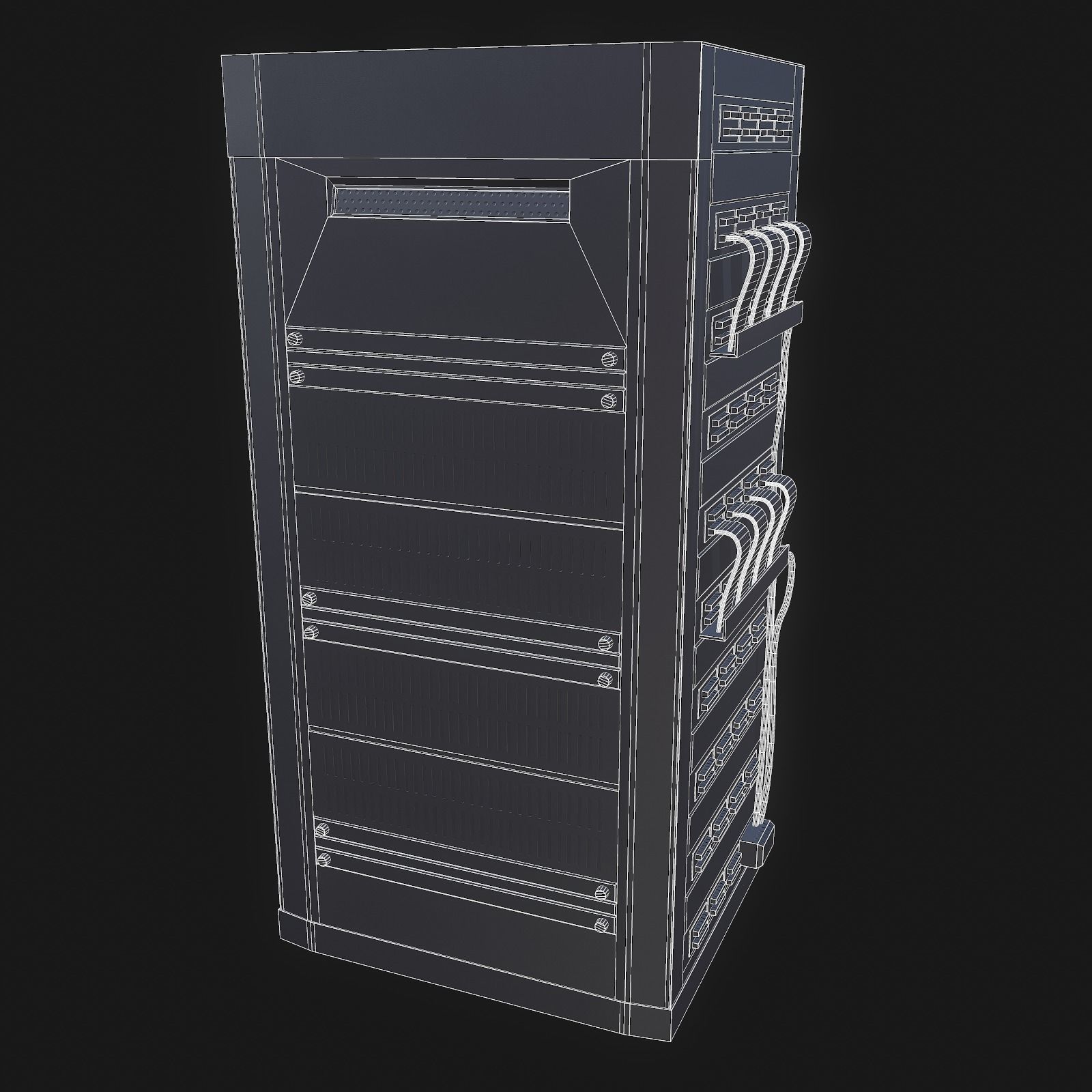 3D model Mainframe front server rack VR / AR / low-poly | CGTrader