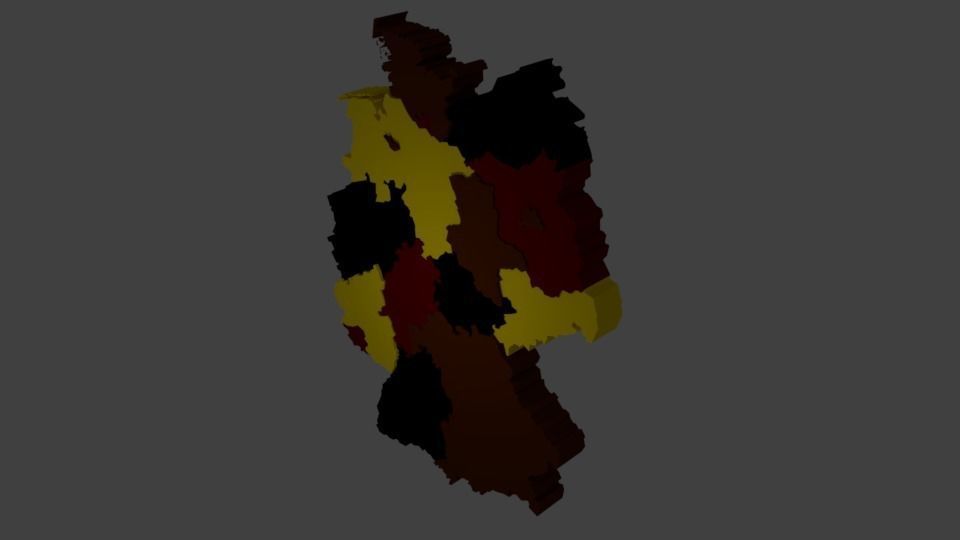 Germany Map 3D 3D model | CGTrader