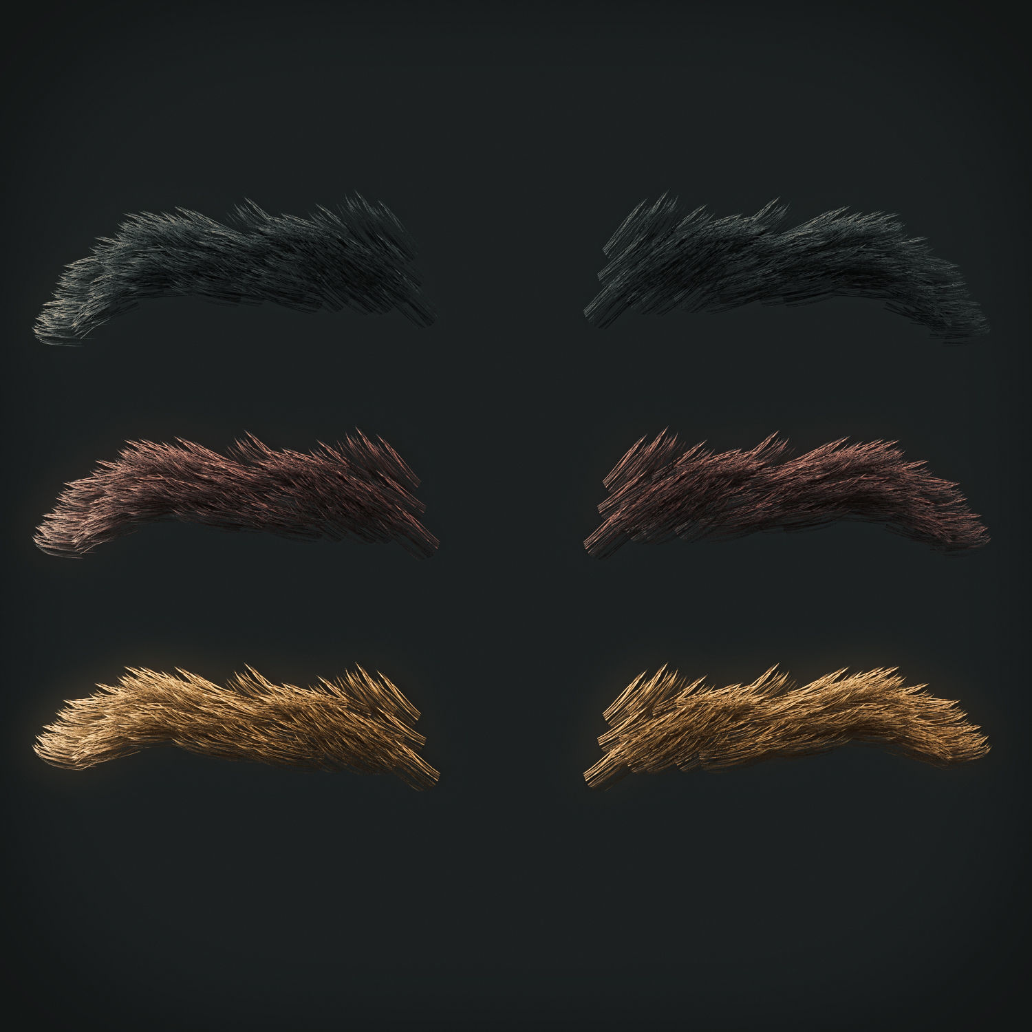 3D model Eyebrows Low Poly 12 VR / AR / low-poly | CGTrader
