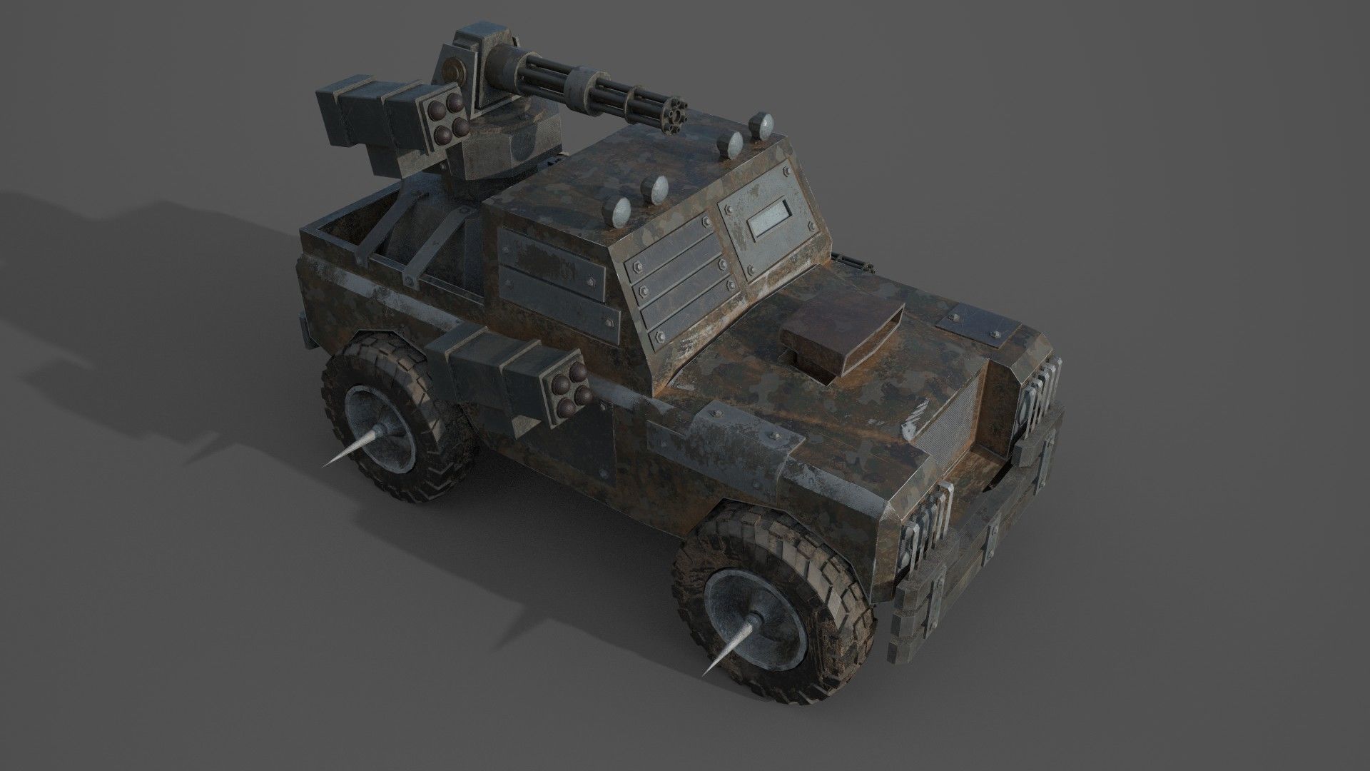 3D model Post Apocalyptic Monster Rover Truck VR / AR / low-poly | CGTrader
