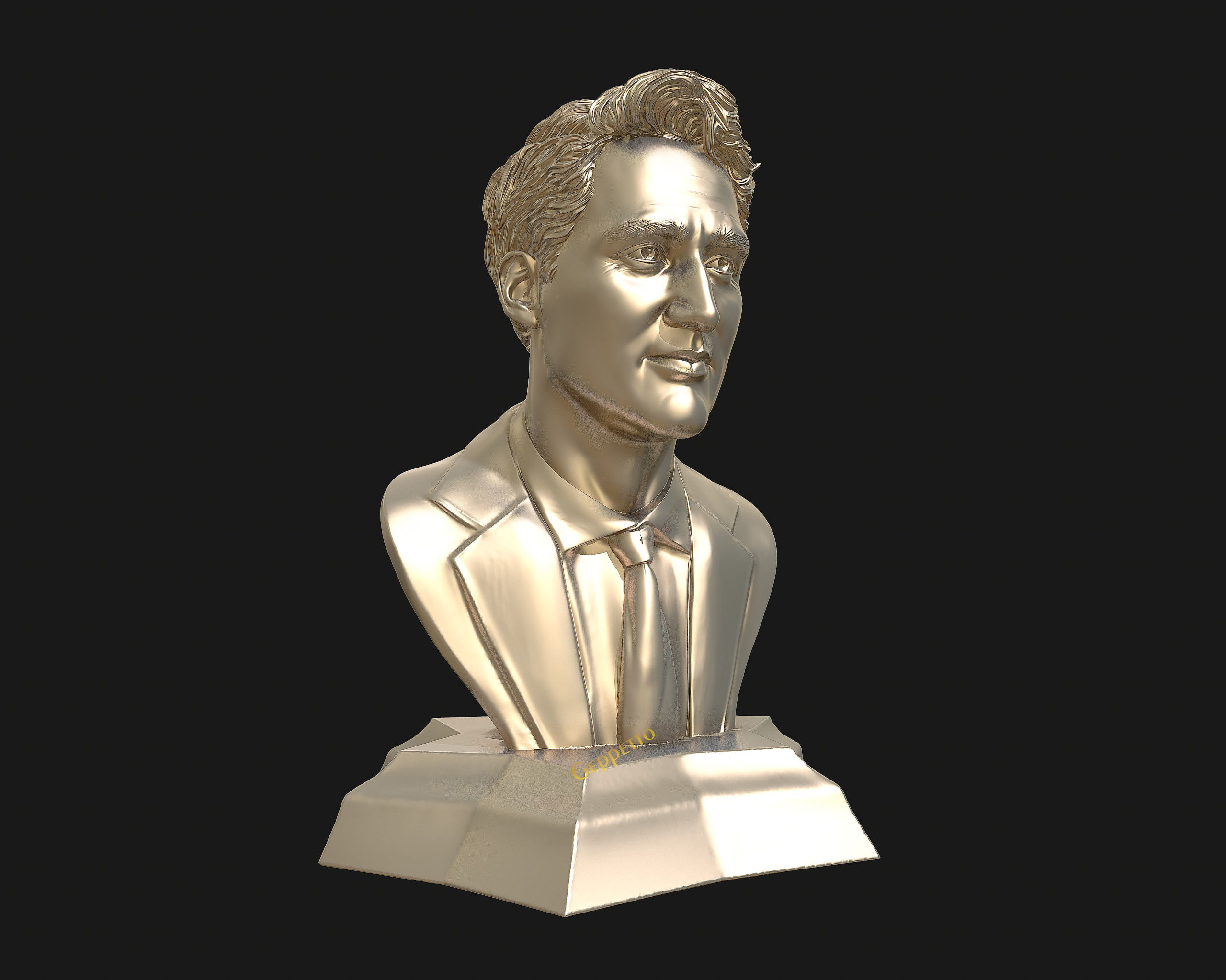 Justin Trudeau 3D portrait Ready to 3D print 3D model 3D printable ...