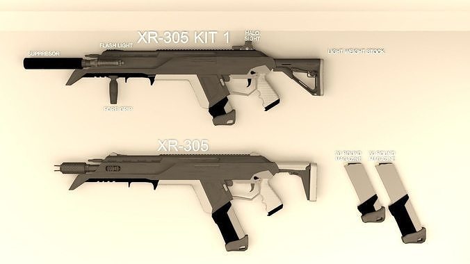 XR-305 RIFLE 3D model | CGTrader