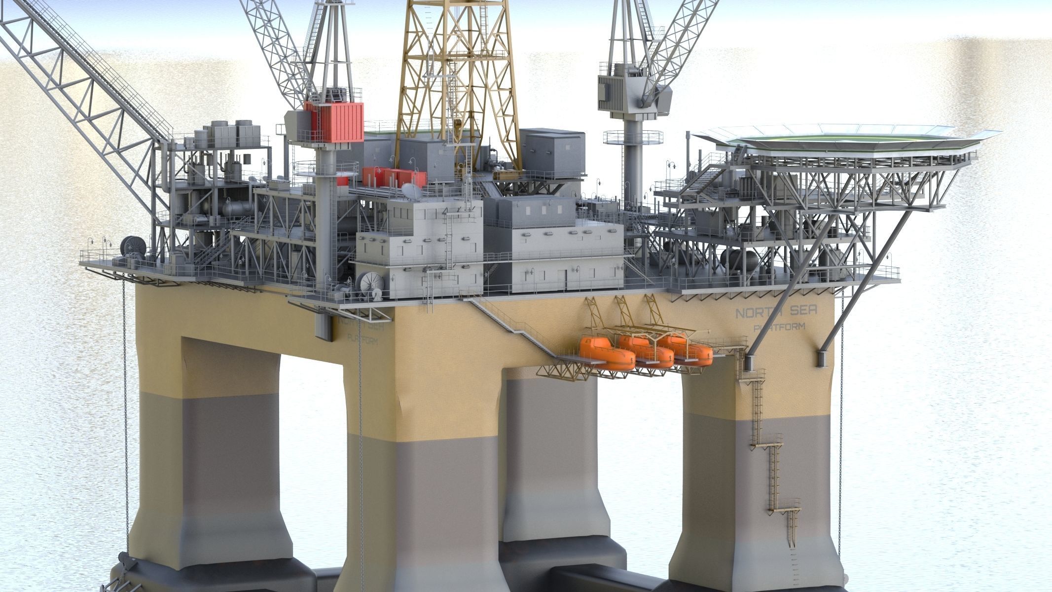 Oil Rig Platform 3D model | CGTrader