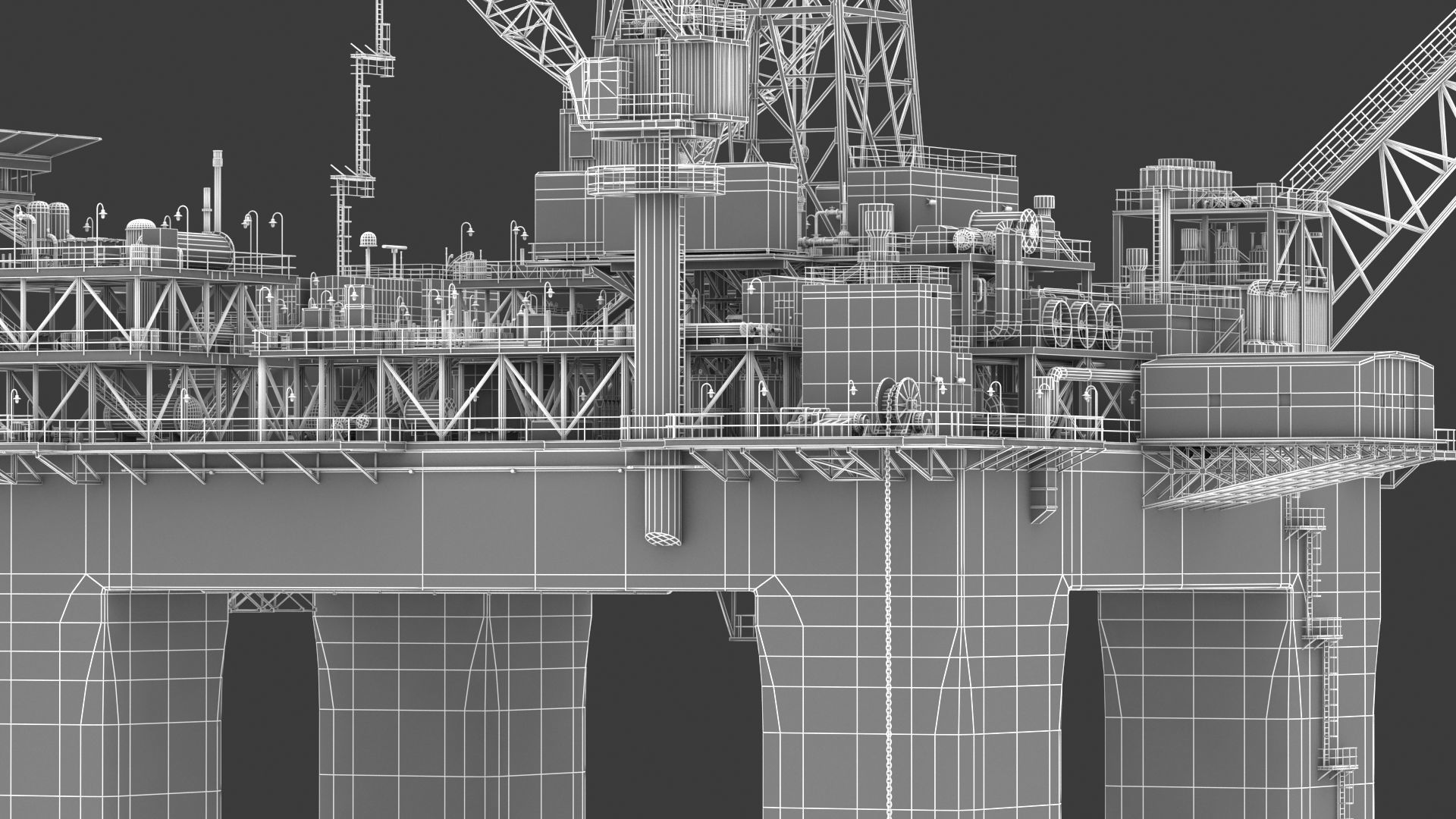 Oil Rig Platform 3D model | CGTrader