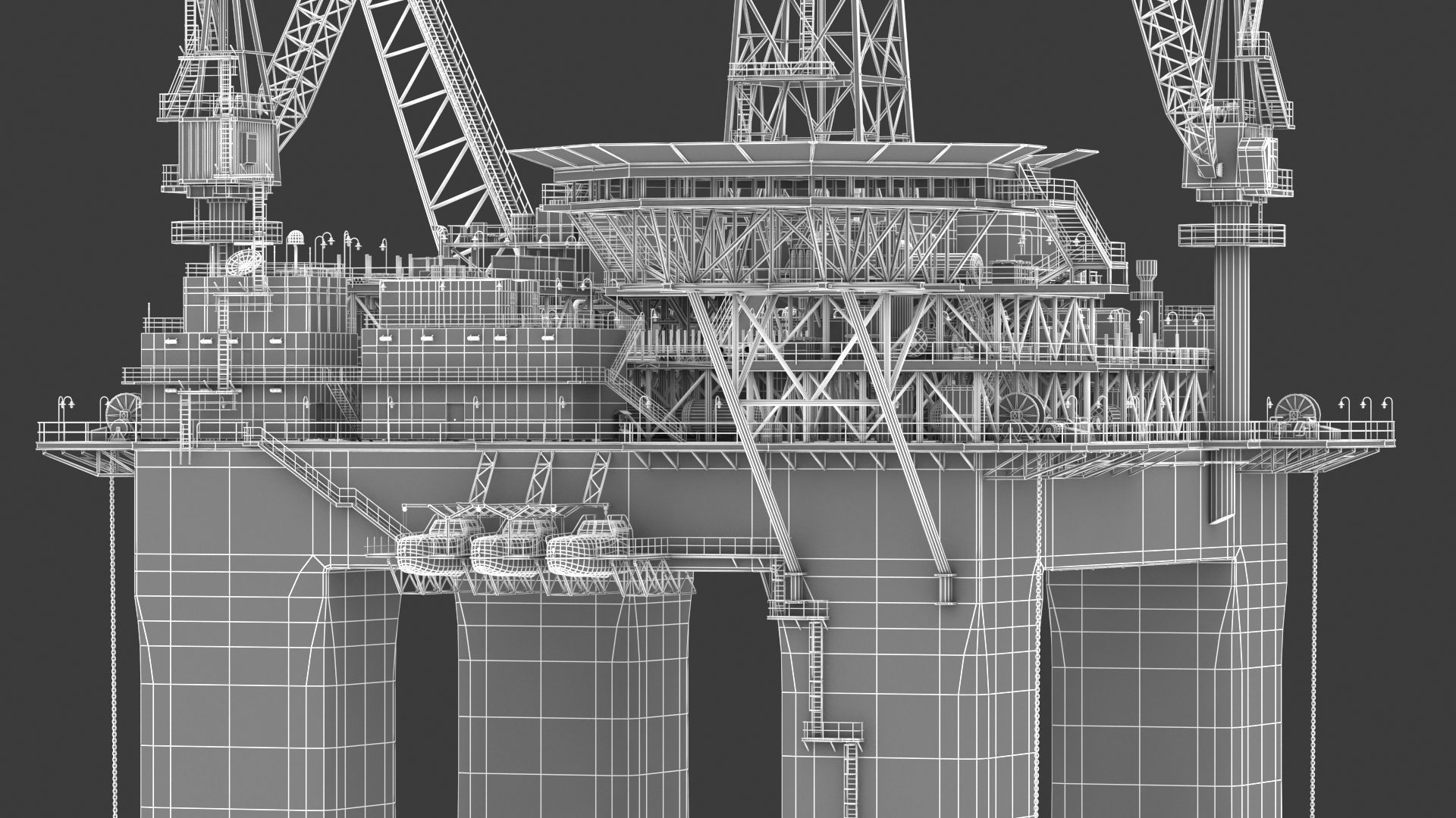 Oil Rig Platform 3D model | CGTrader