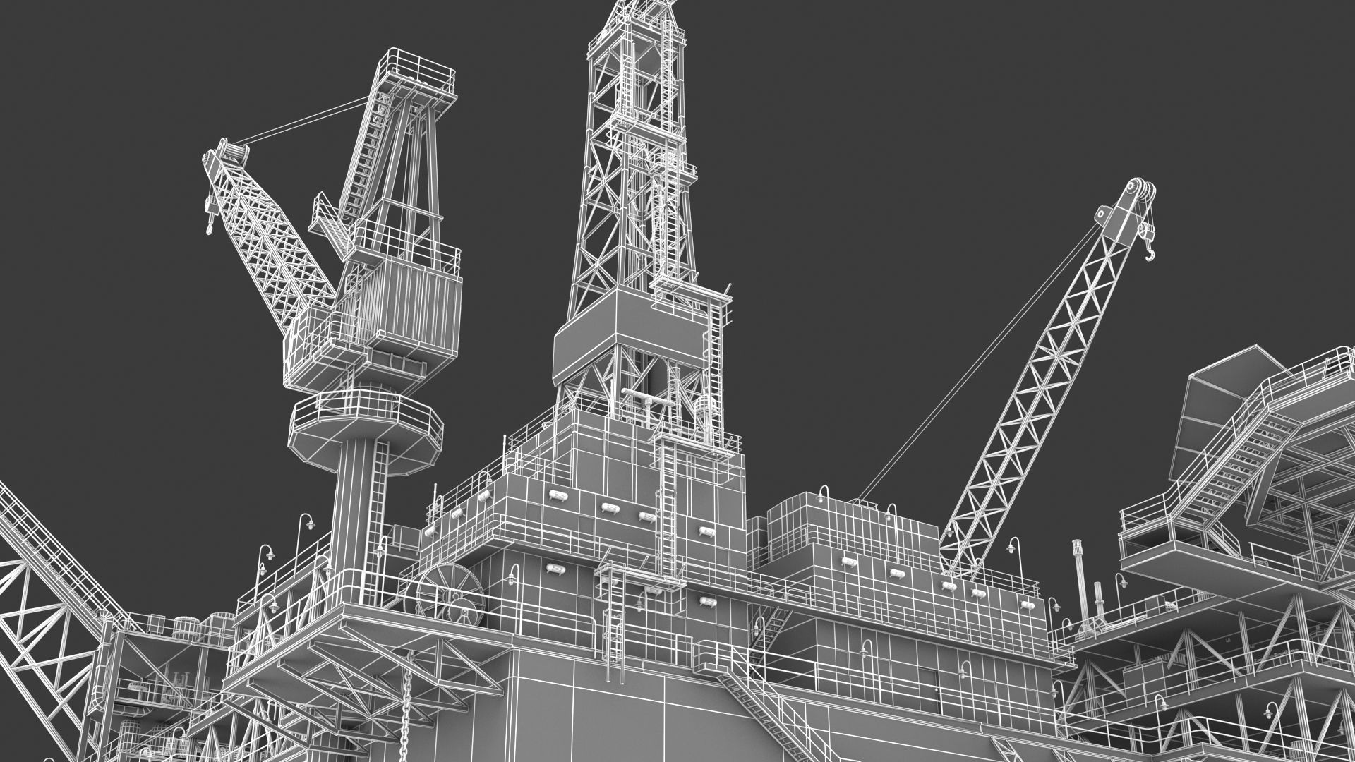 Oil Rig Platform 3D model | CGTrader