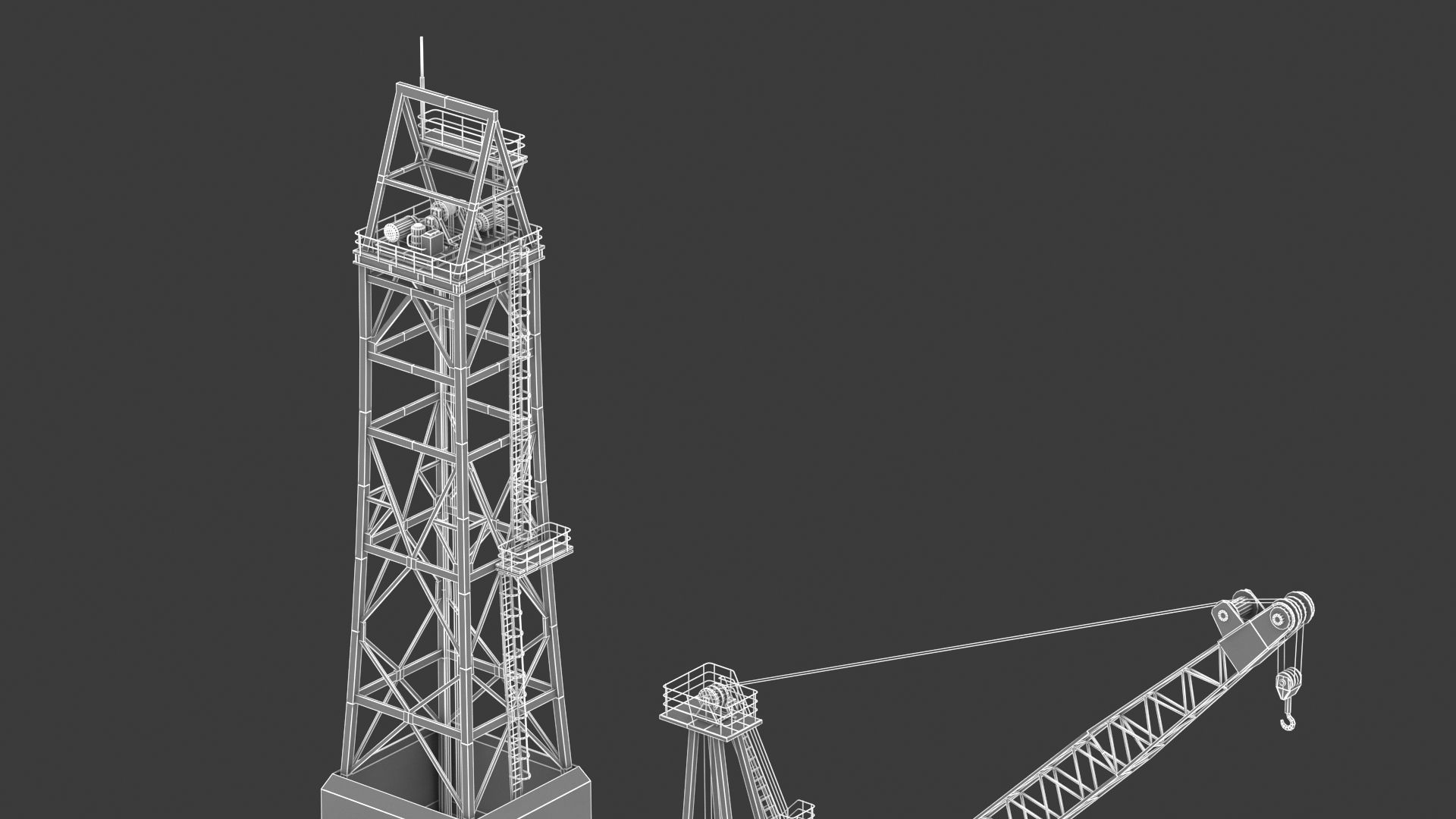 Oil Rig Platform 3D model | CGTrader