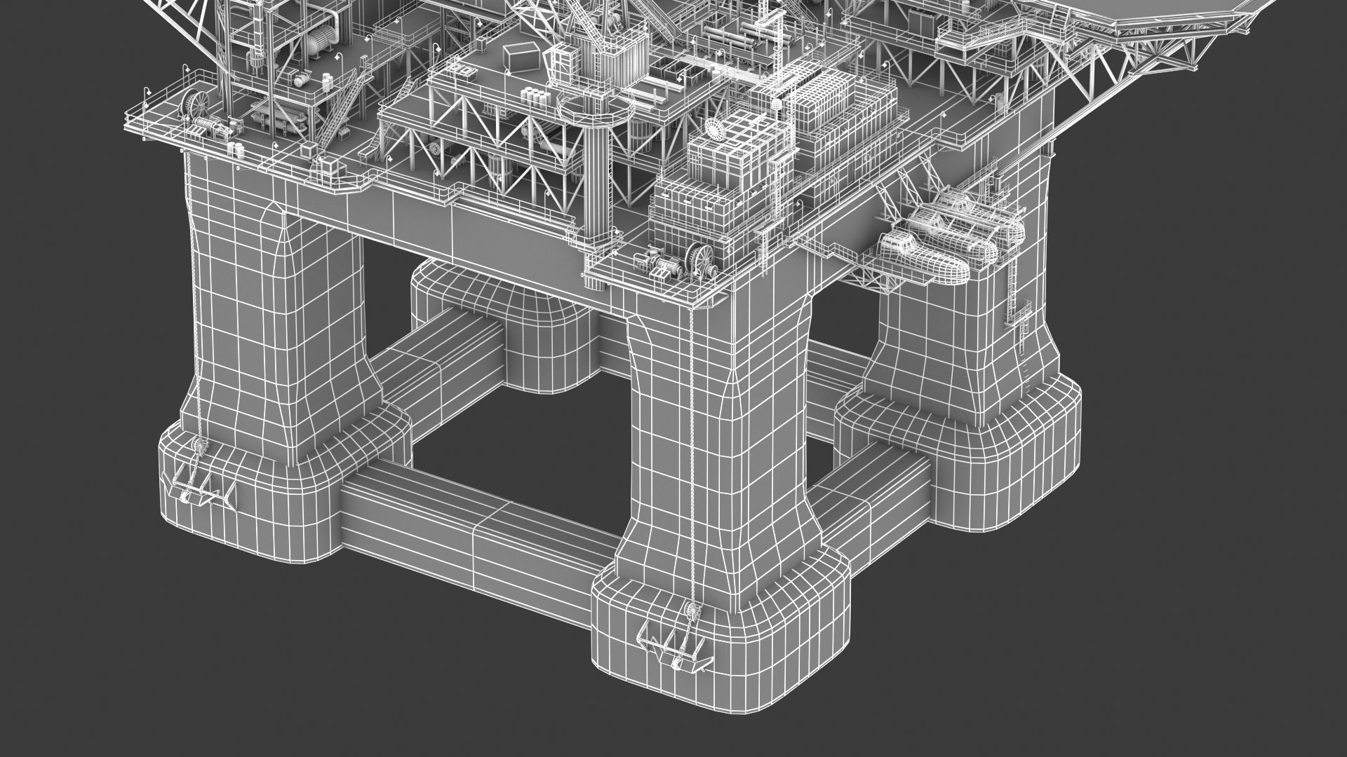 Oil Rig Platform 3D model | CGTrader