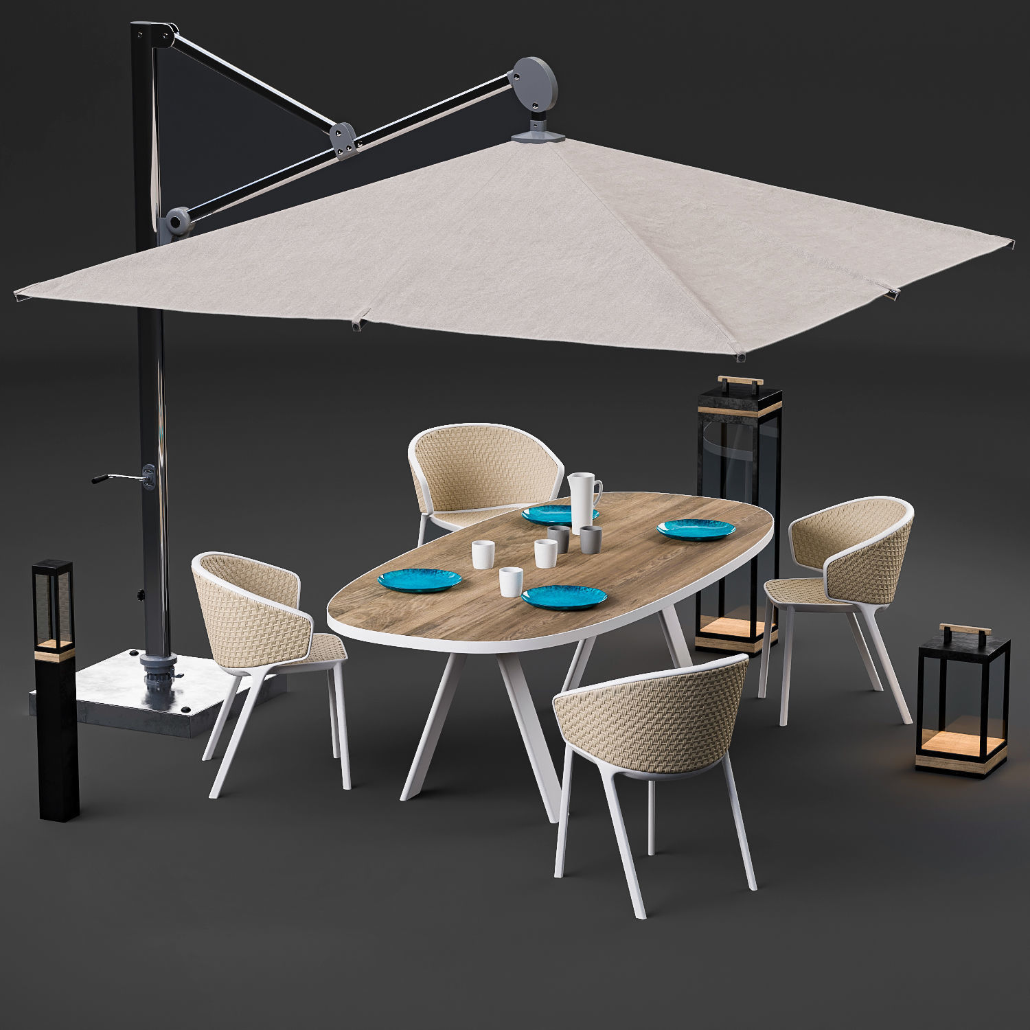 Ethimo set 3D model | CGTrader