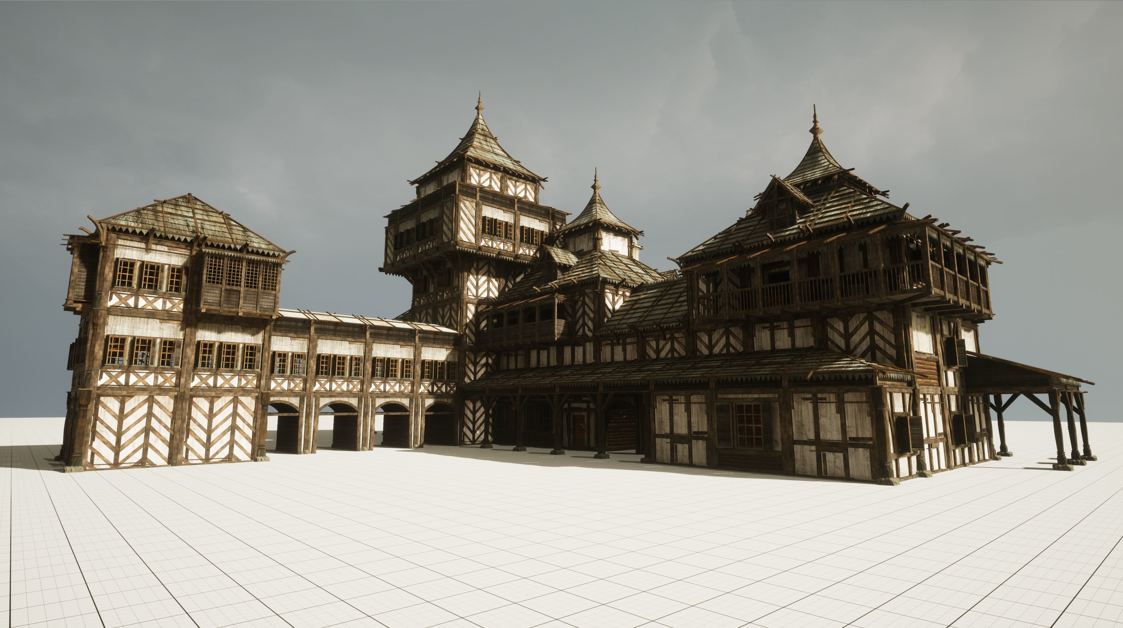 3D model Medieval Modular House VR / AR / low-poly | CGTrader