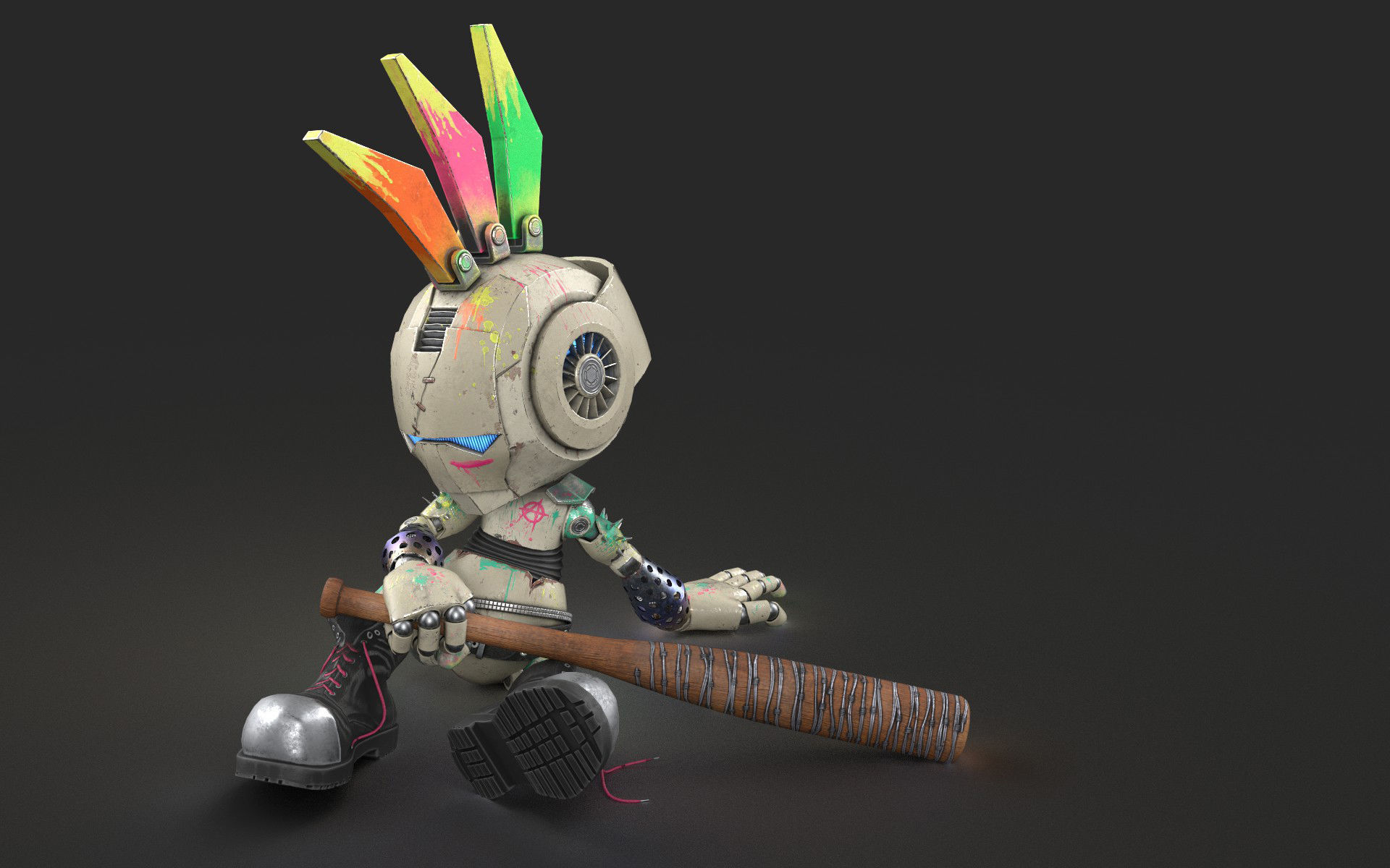 3D model Robo Punk VR / AR / low-poly rigged animated | CGTrader