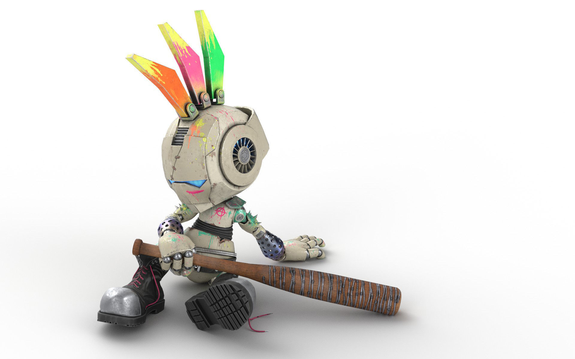 3D model Robo Punk VR / AR / low-poly rigged animated | CGTrader
