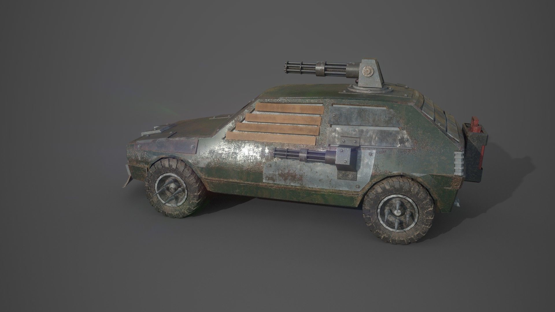 3D model Post Apocalyptic Monster VW Golf VR / AR / low-poly | CGTrader