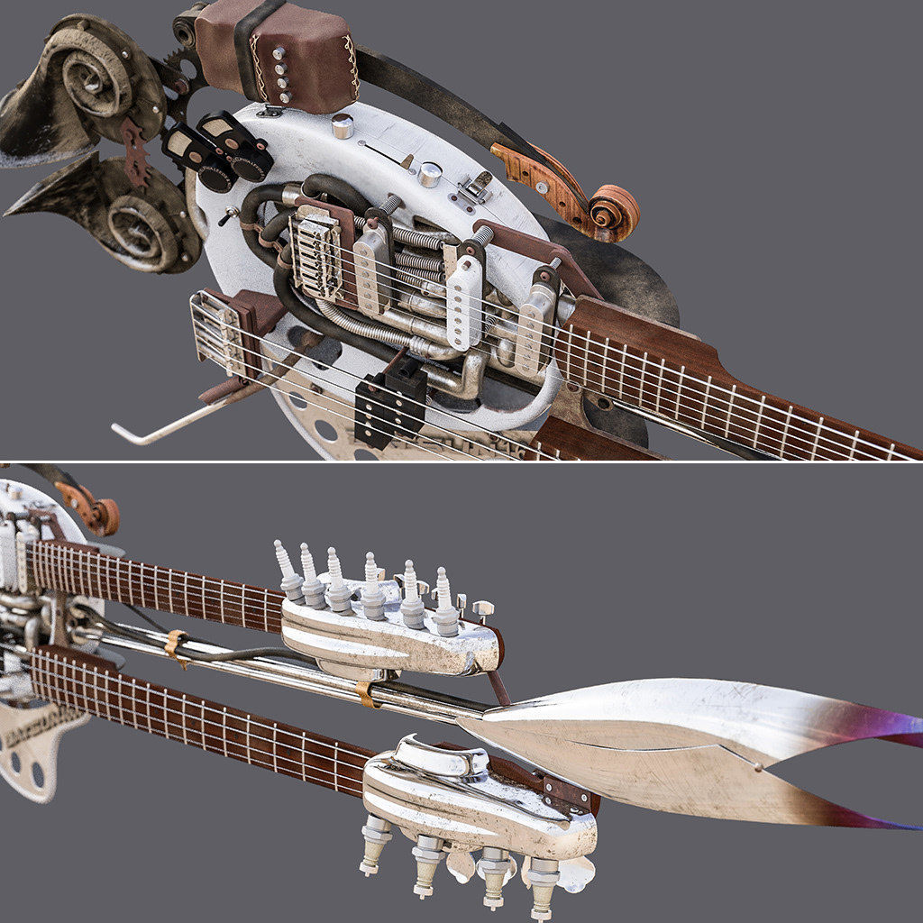 The Doof Warrior Guitar 3D model | CGTrader
