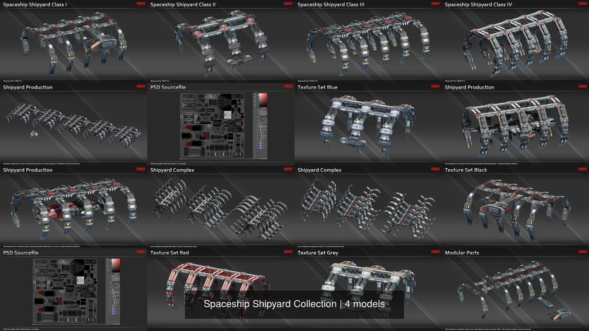Spaceship Shipyard Collection | CGTrader