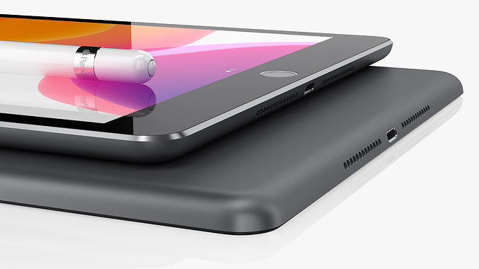Realistic apple new ipad space gray 3D model 3D model 3D printable ...