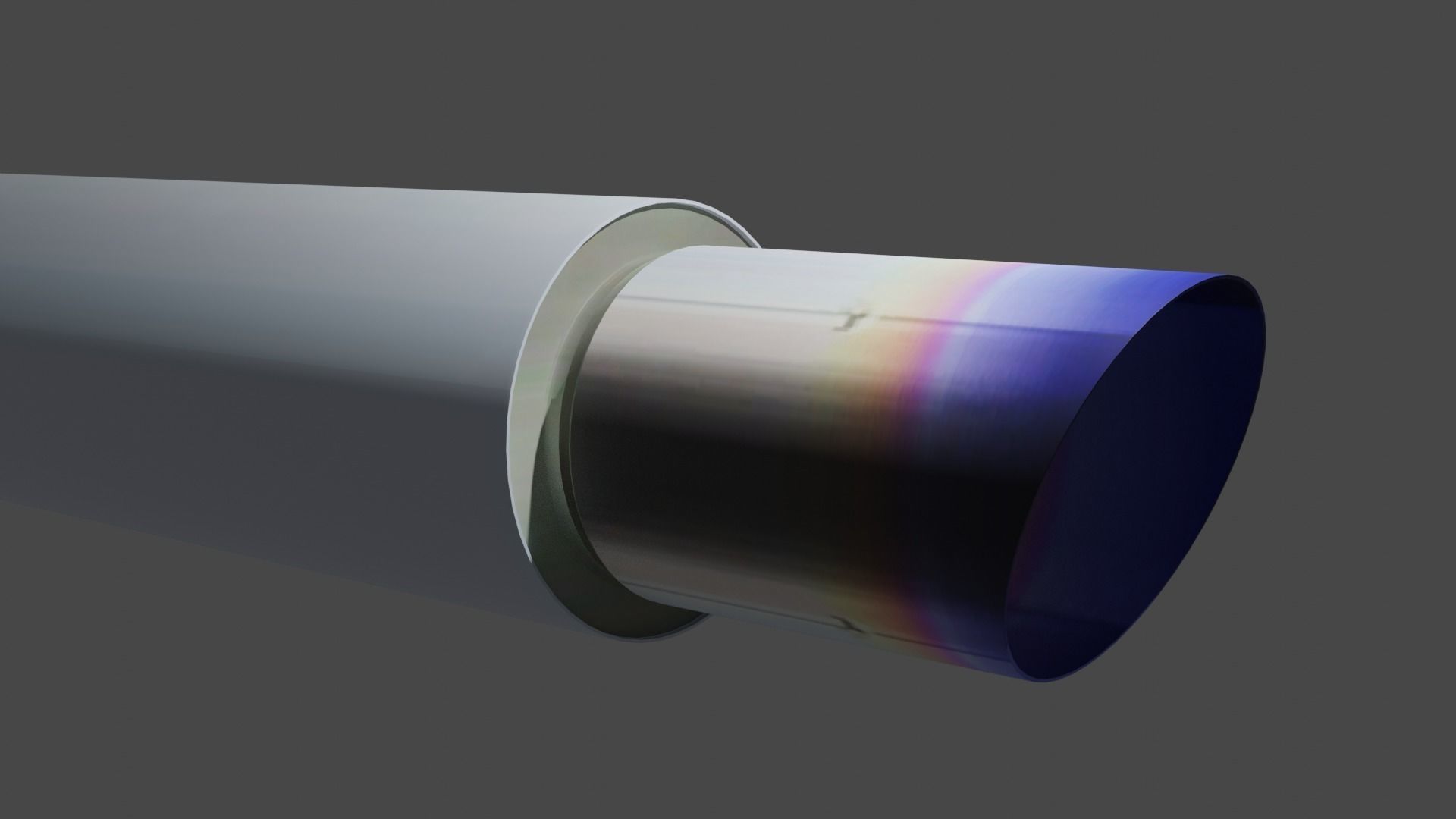 Simple exhaust pipe with texture and UV wrapped 3D model | CGTrader