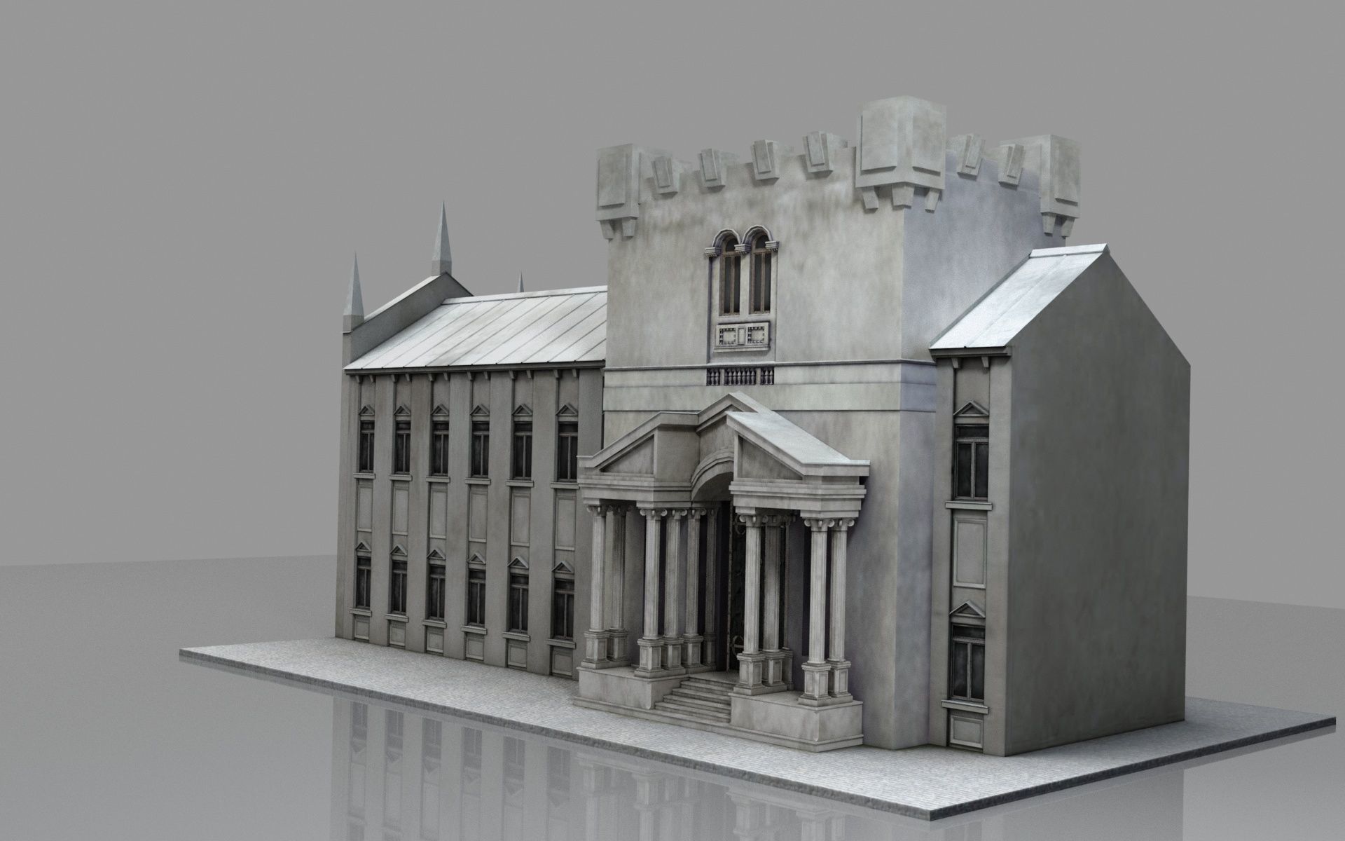 3D model Church Building VR / AR / low-poly | CGTrader