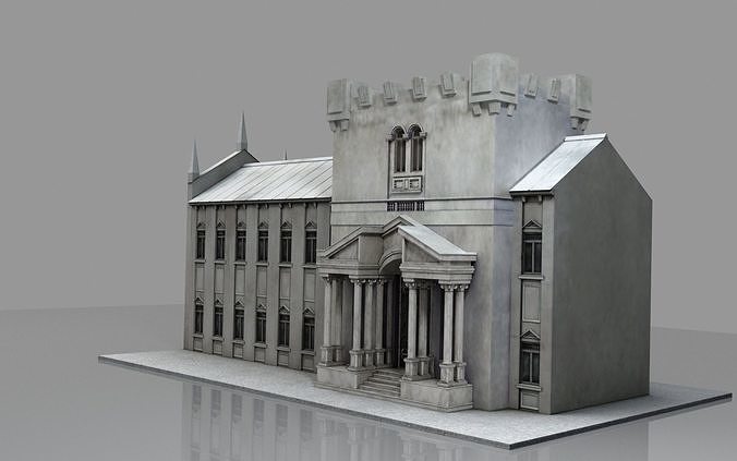 3D model Church Building VR / AR / low-poly | CGTrader