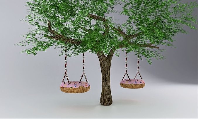 Doughnut Swing Tree 3D model | CGTrader