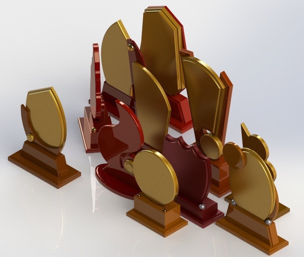 Plaque Model Set 3D model | CGTrader