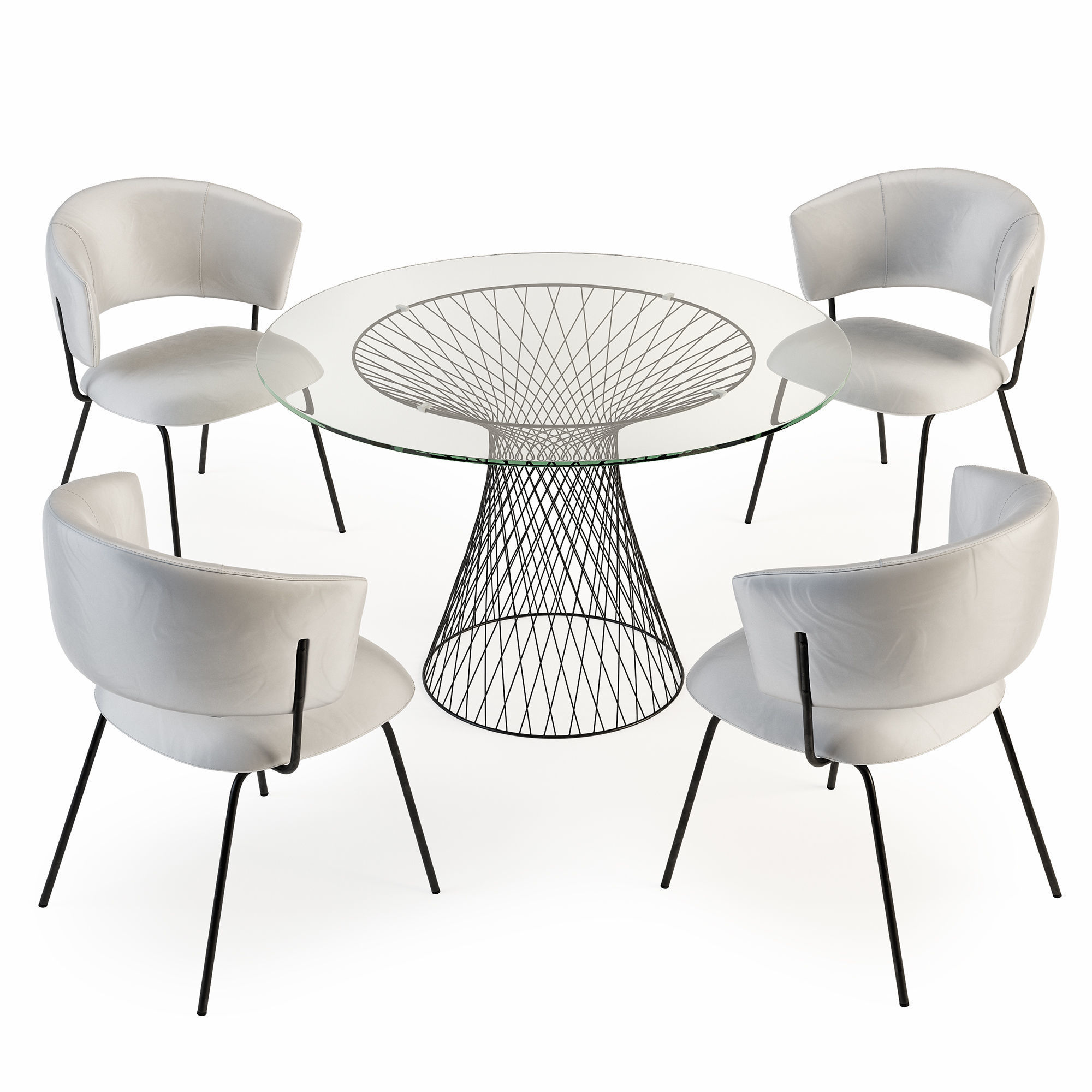 Portello Chair and Lexington Table 3D model | CGTrader